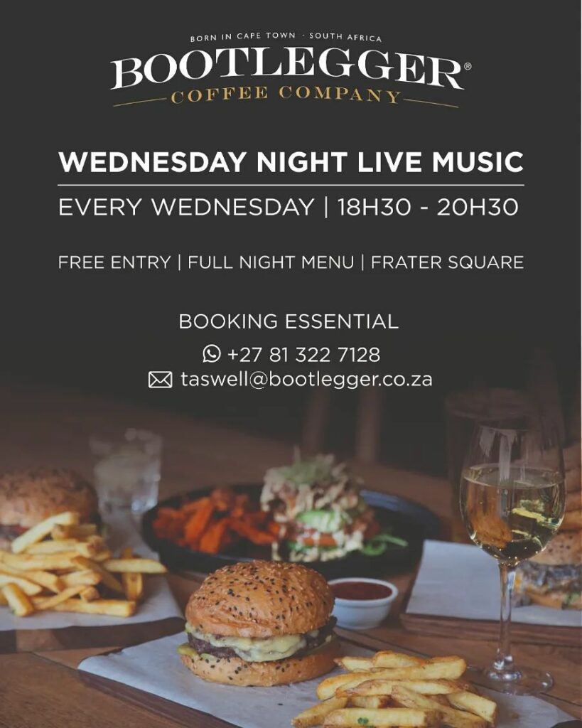 Live Music Wednesday at Bootlegger Frater Square - Discover Paarl